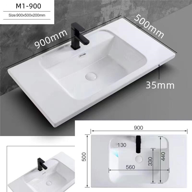Ceramic vanity basin M1-900mm – Como Bathroomwares